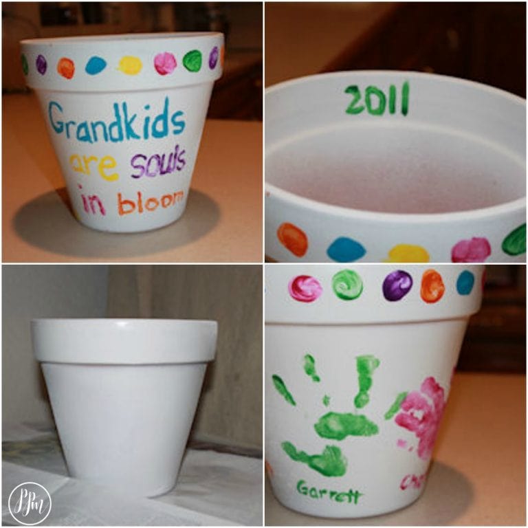 Handprint Flower Pots - Penny Pinchin' Mom