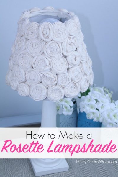 DIY Rosette Lamp Shade - Penny Pinchin' Mom