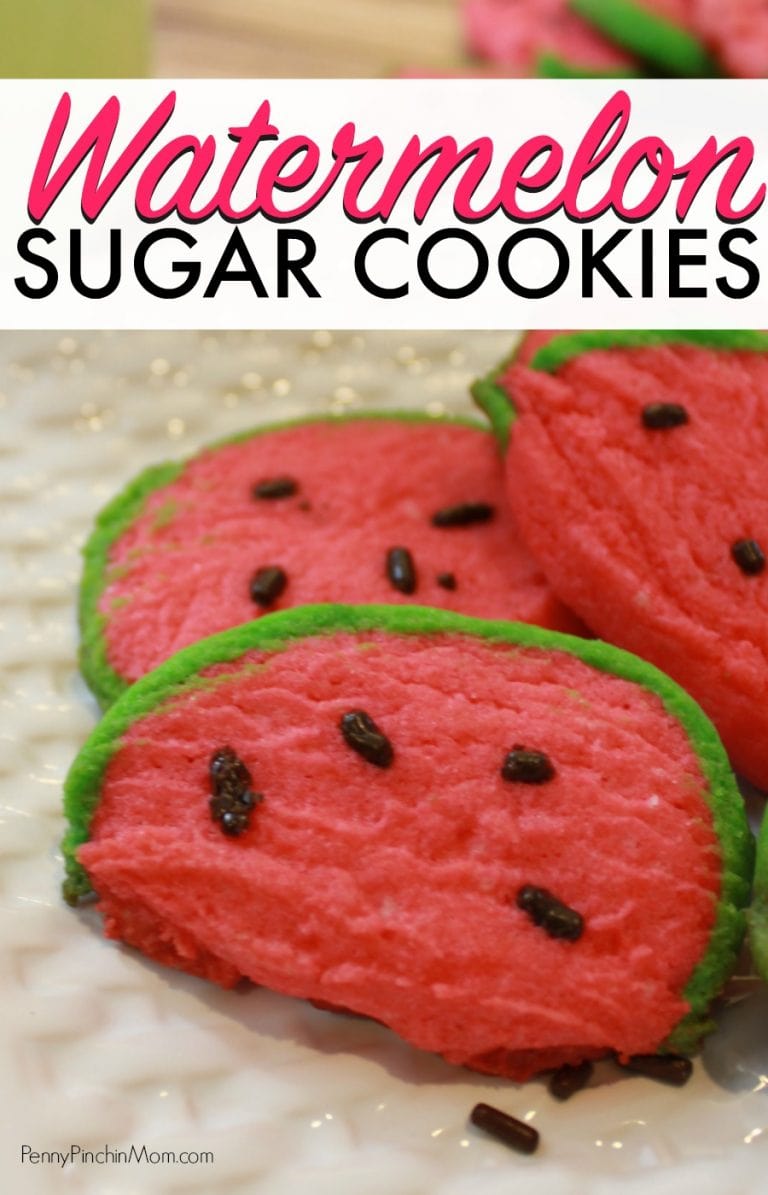Super Easy Watermelon Sugar Cookies - Penny Pinchin' Mom