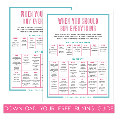 Best Time Of The Year To Buy Everything - Penny Pinchin' Mom