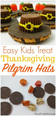 DIY Thanksgiving Pilgrim Hat Treats - Penny Pinchin' Mom