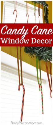 Candy Cane Window Decor - Penny Pinchin' Mom
