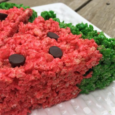 Watermelon Rice Krispie Treats