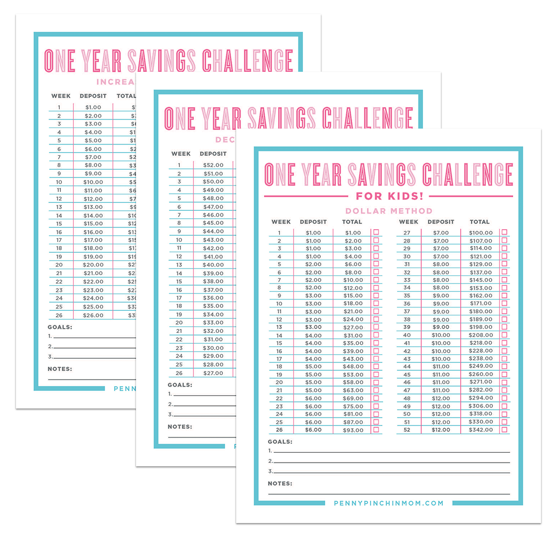 Savings Challenge Printable Savings Challenge Printable